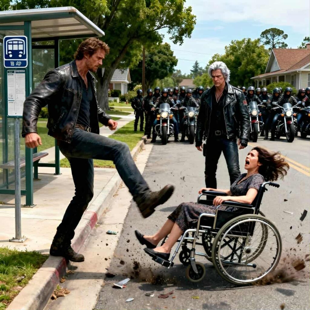 « Dégage, espèce d’handicapée ! » hurla un grand garçon avant de donner ...